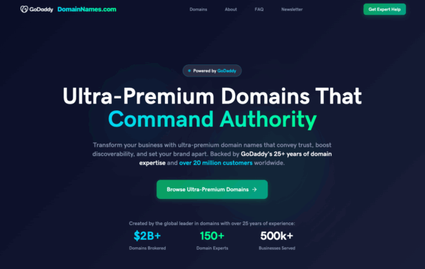 Introducing DomainNames.com: GoDaddy’s invite‑only showroom for the ...