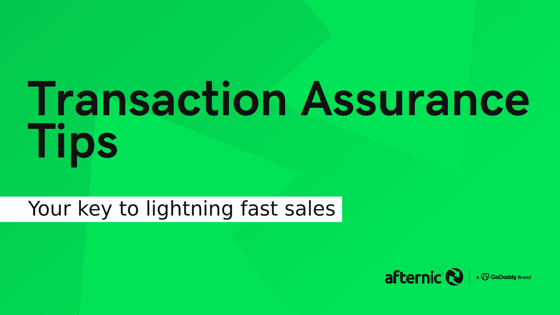 Transaction Assurance: Your Key to Lightning-Fast Afternic Sales ...